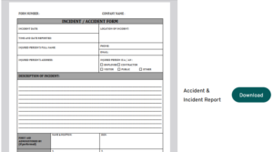 Accident & Incident Report Form – OHSE