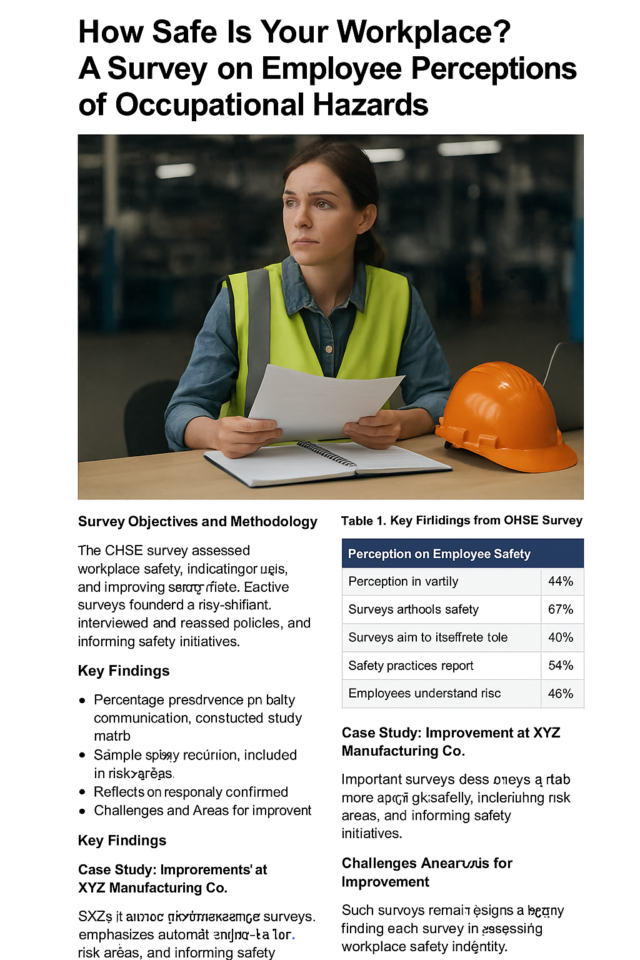 How Safe Is Your Workplace? A Survey on Employee Perceptions of ...