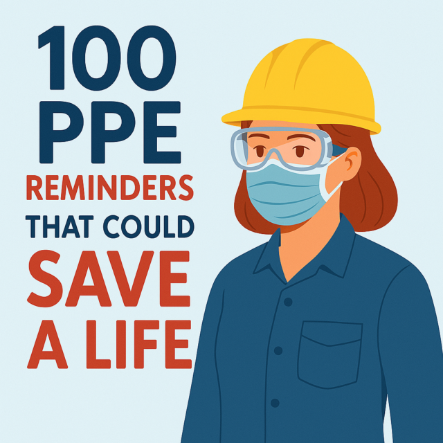 100 PPE Reminders That Could Save a Life – OHSE